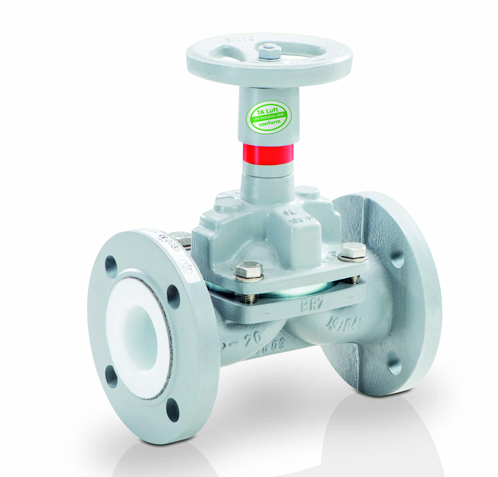 Diaphragm valves for chlor-alkali electrolysis